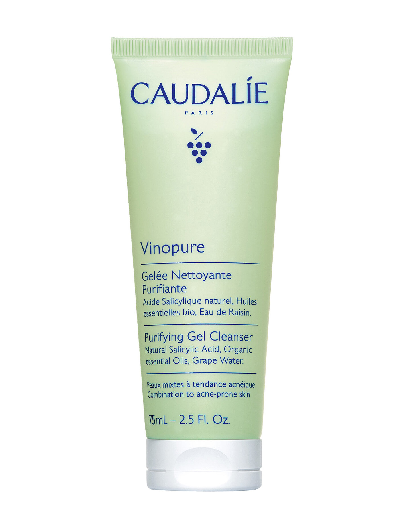 Гель для умывания лица CAUDALIE Vinopure Purifying Gel Cleanser, 75 мл