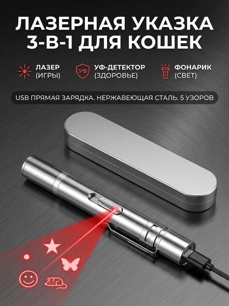 Лазерная указка мощная красная аккумуляторная USB для презентаций и игр с кошкой фонарик с лазерной указкой металлический корпус