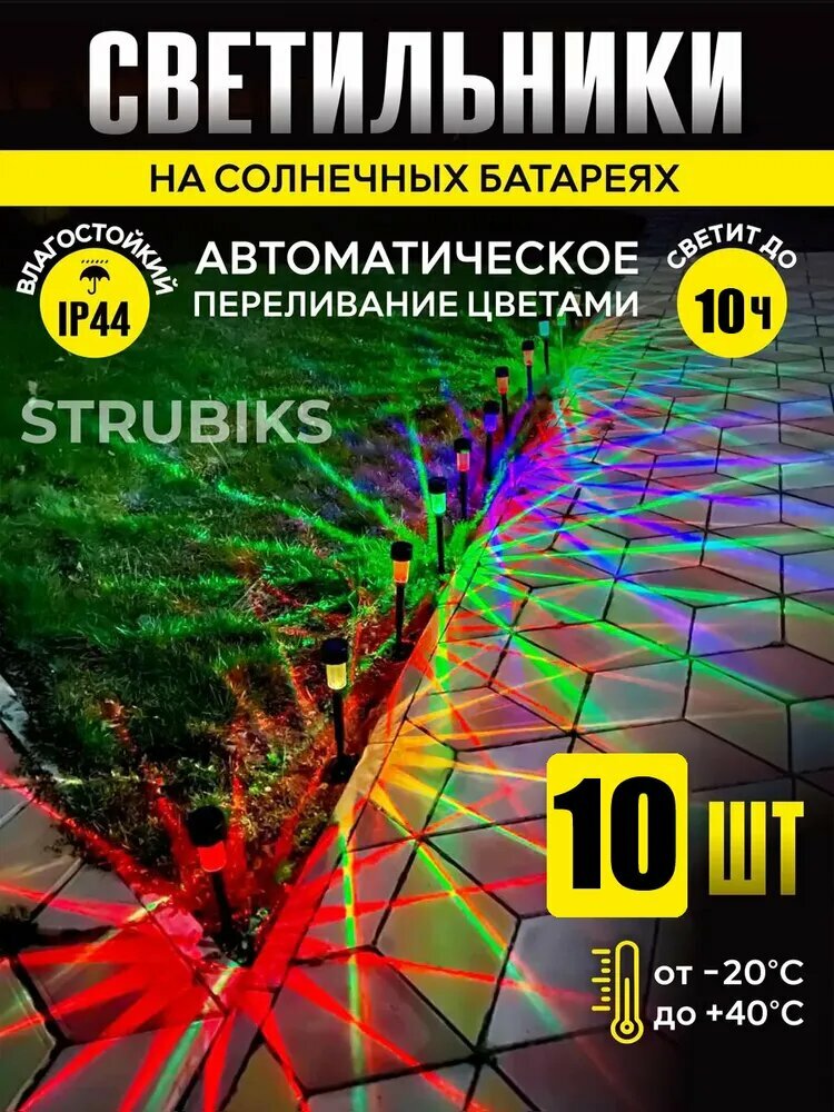 Уличный светильник, Без цоколя, количество ламп:10шт