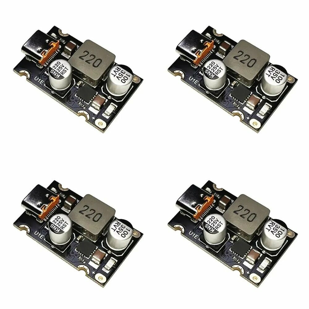 4 модуля быстрой зарядки PD65W, интерфейс Type-C, зарядное устройство с полным протоколом PD QCSCP A