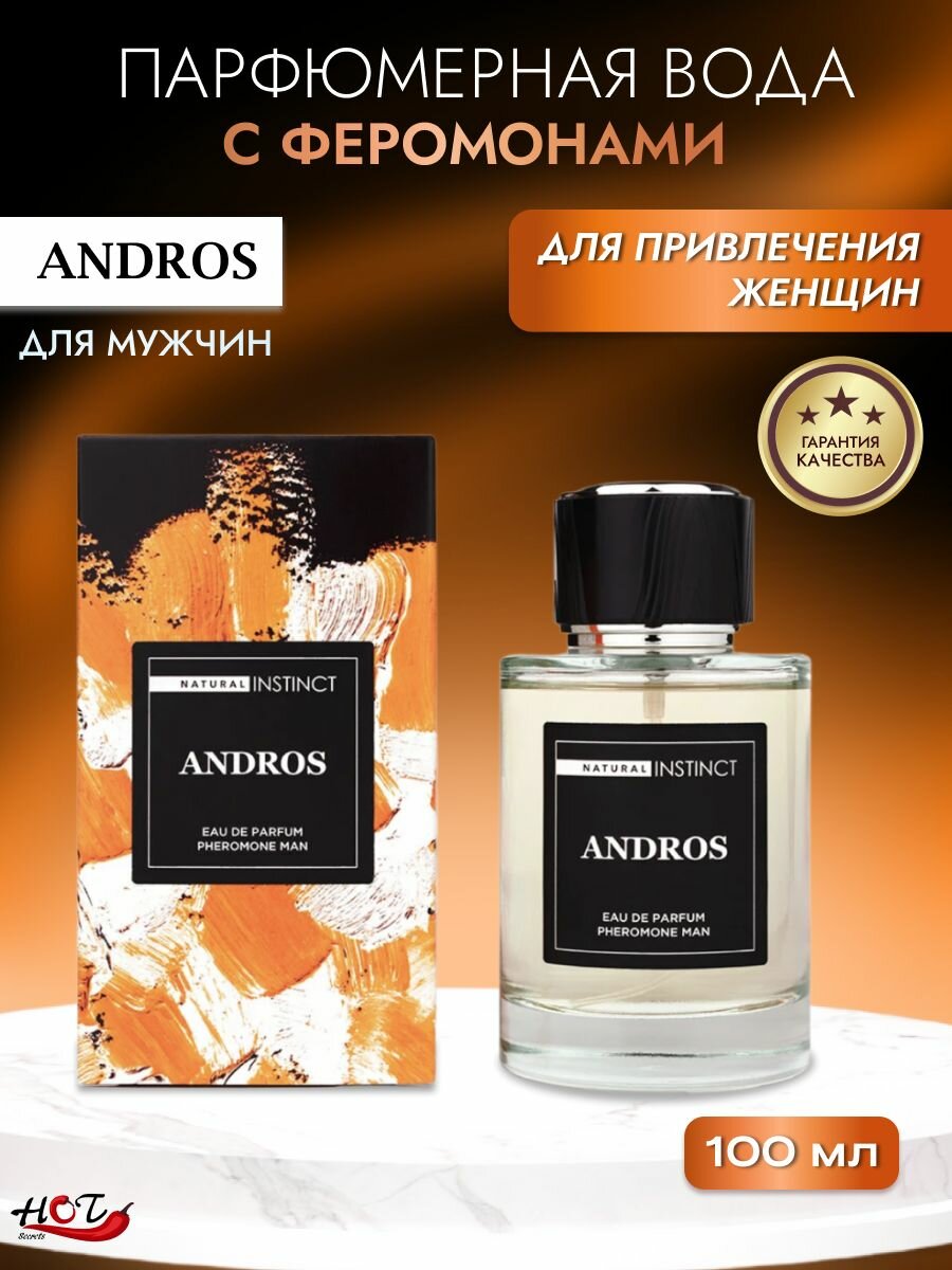 Парфюмерная вода мужская с феромонами Natural Instinct Andros, 100 ml