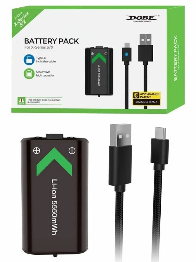 Аккумулятор DOBE для геймпада Xbox Series X / S, One 1 шт. Li-ion 5550mWh