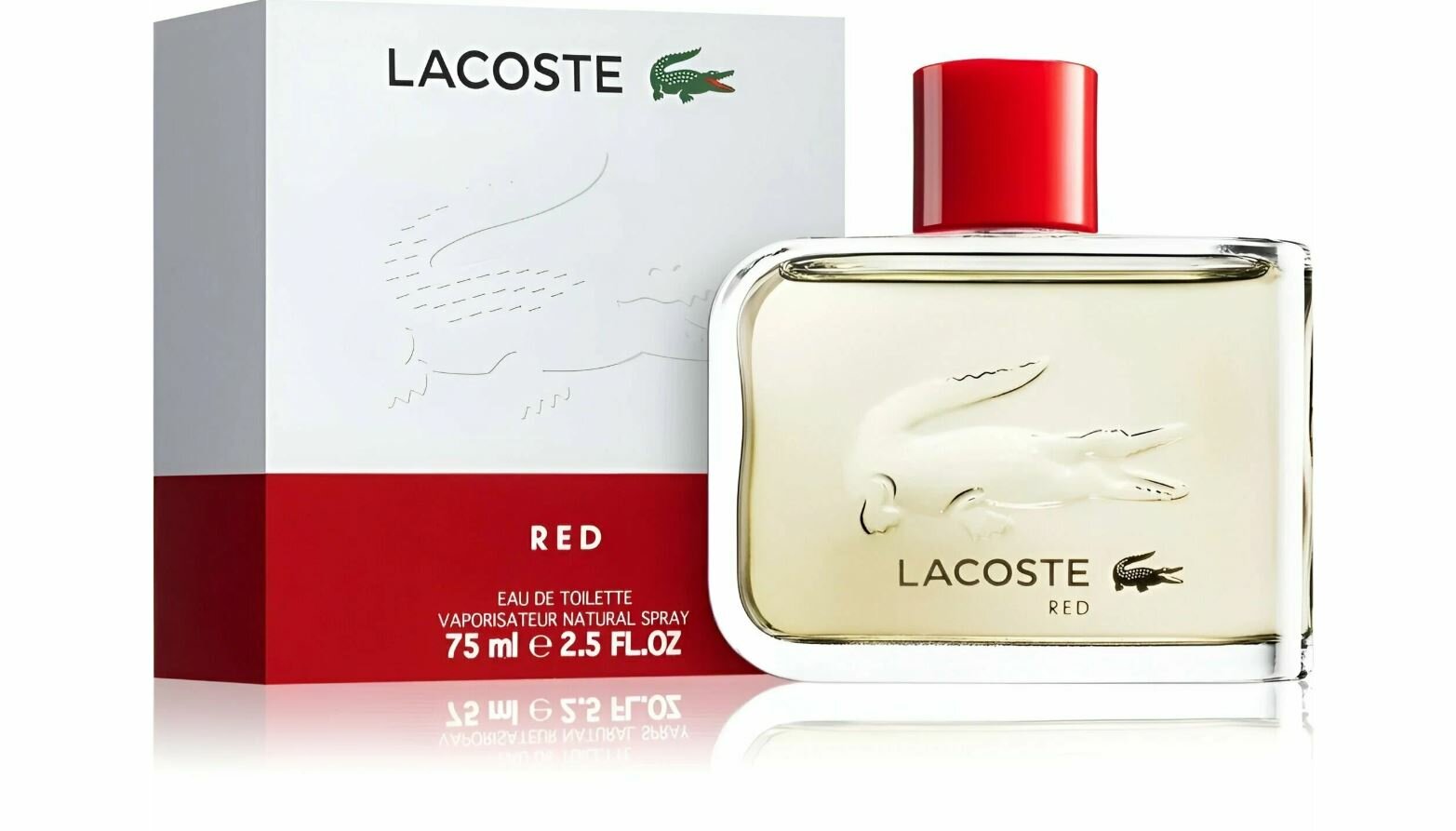 Туалетная вода Lacoste Red 75мл, фужерный аромат, мужская, спрей