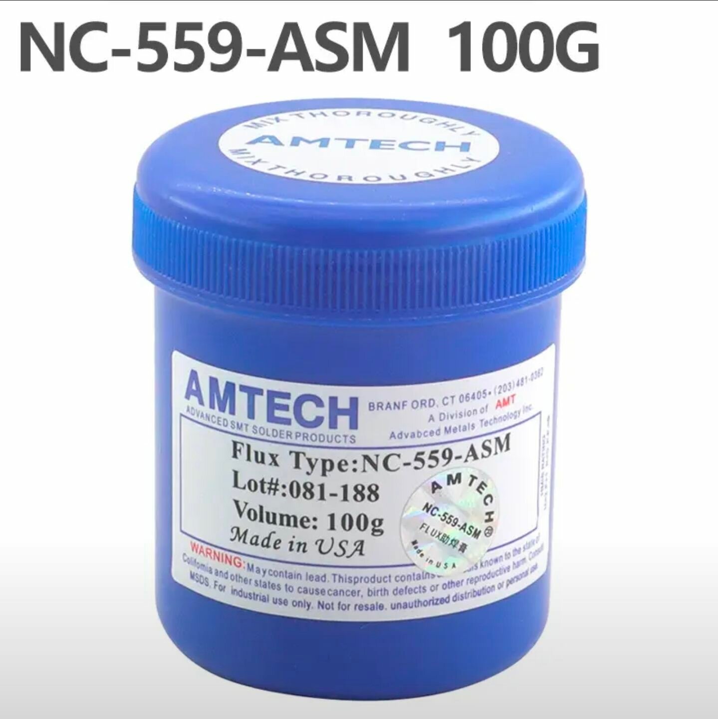 Флюс Amtech NC-559-ASM (100 г, среднеактивный, безотмывочный)