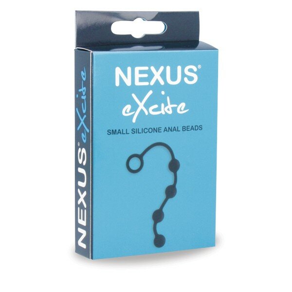 Анальная цепочка Nexus Excite малая из силикона, 24 см, черный