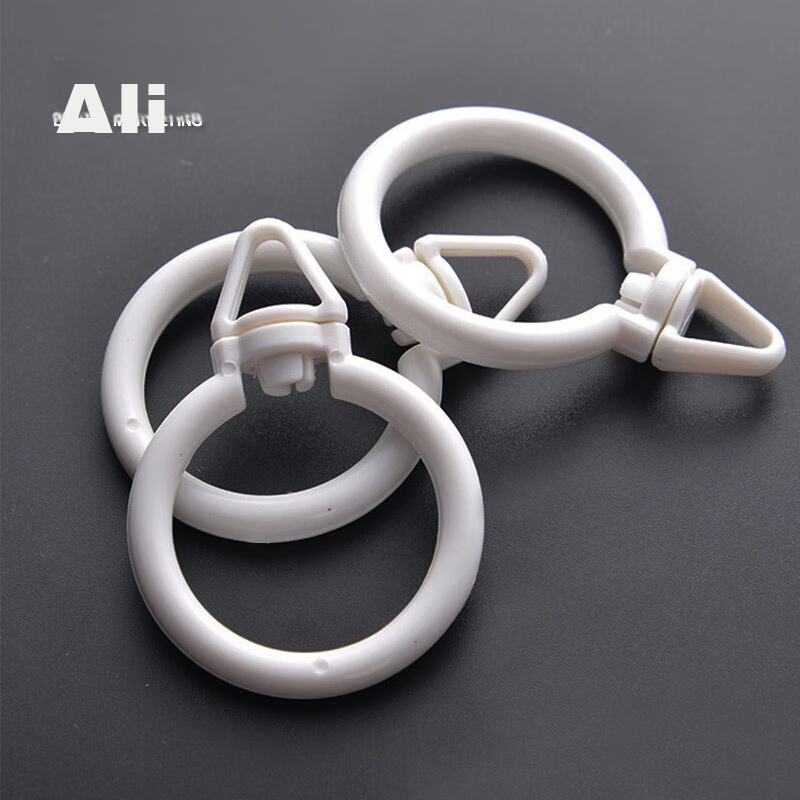 Ali Curtain Rings Thickened And Reinforced Universal Hanging Rings for Roman Rods, Extendable Rods, Shower Curtains, Hooks And Rings, 25 Pieces