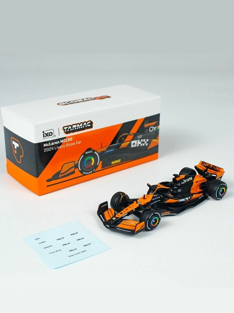 Машинка Tarmac Works TW 1/64 McLaren MCL60 2024 Livery Show Car Die-cast Alloy Car Model Collection Display Gift