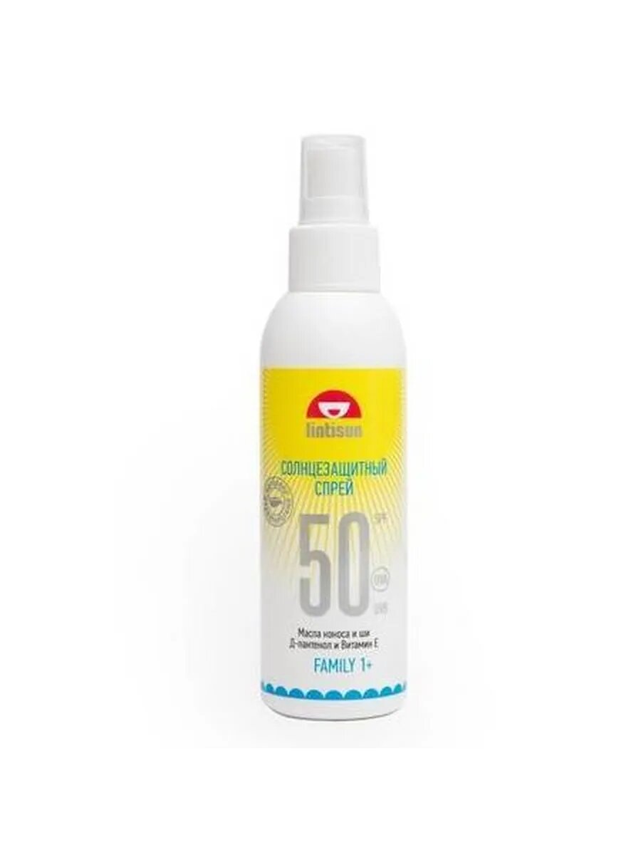 Детское солнцезащитное молочко-спрей Lintisun SPF 50 150 мл