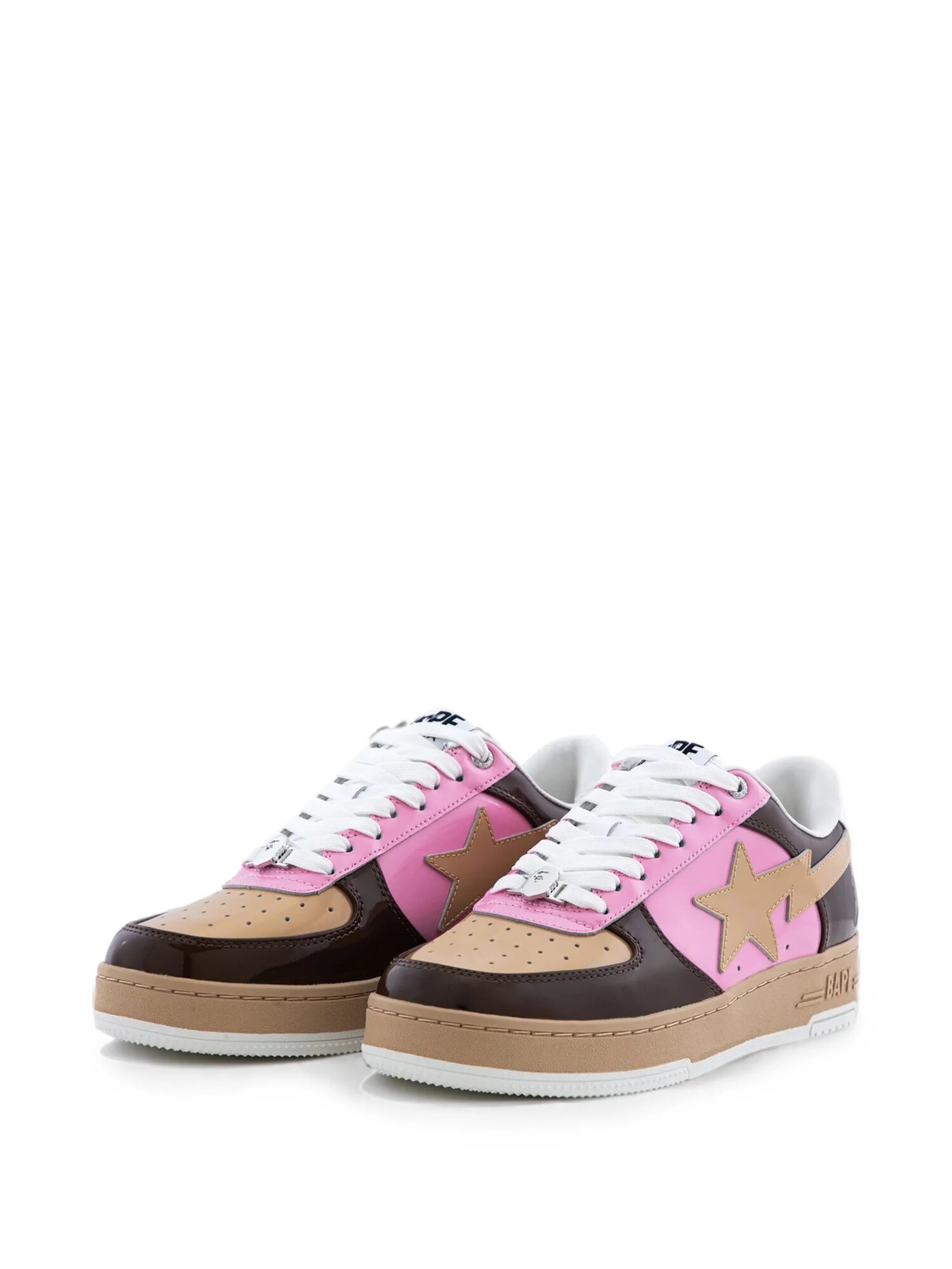 Кроссовки A BATHING APE Bape Sta, размер 9, коричневый/серый/оранжевый — фото 1