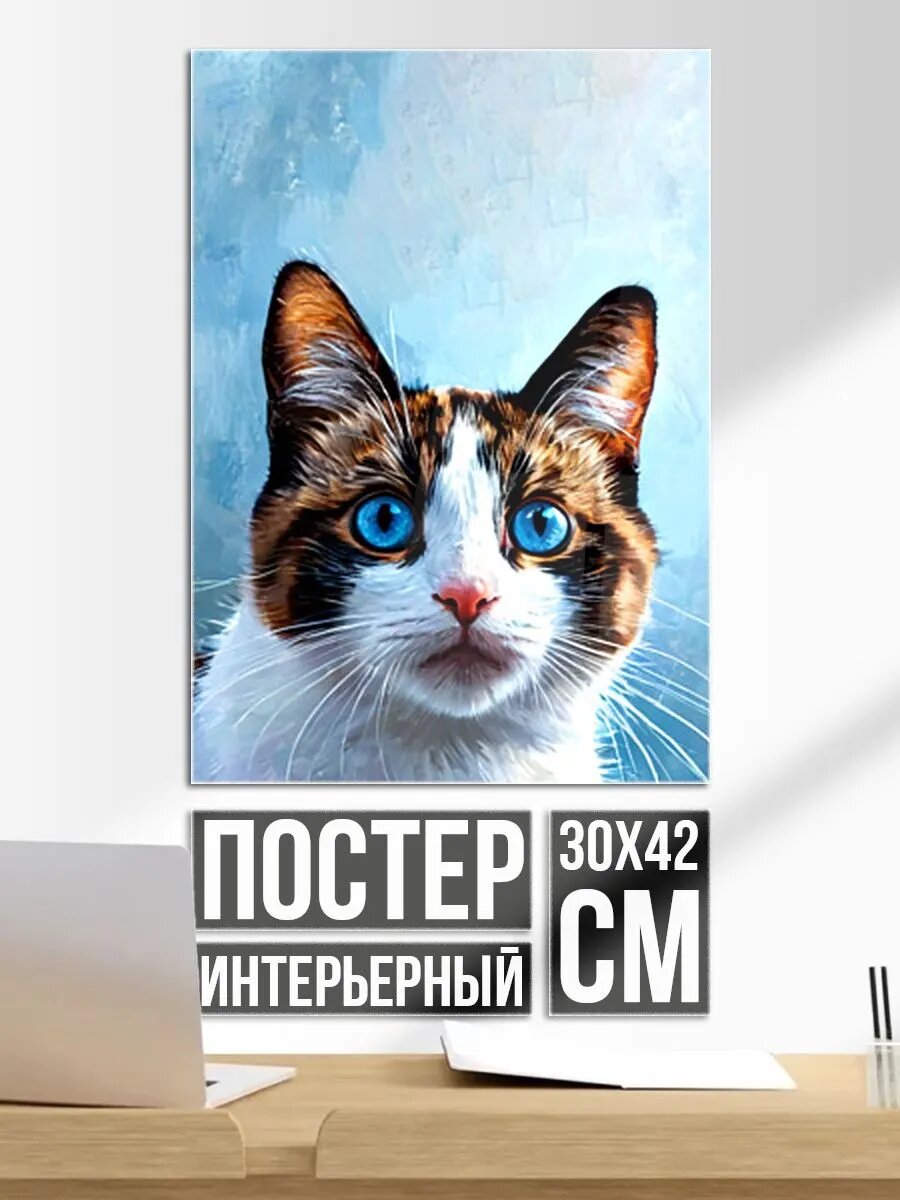 Постер на стену Сноу-шу на голубом