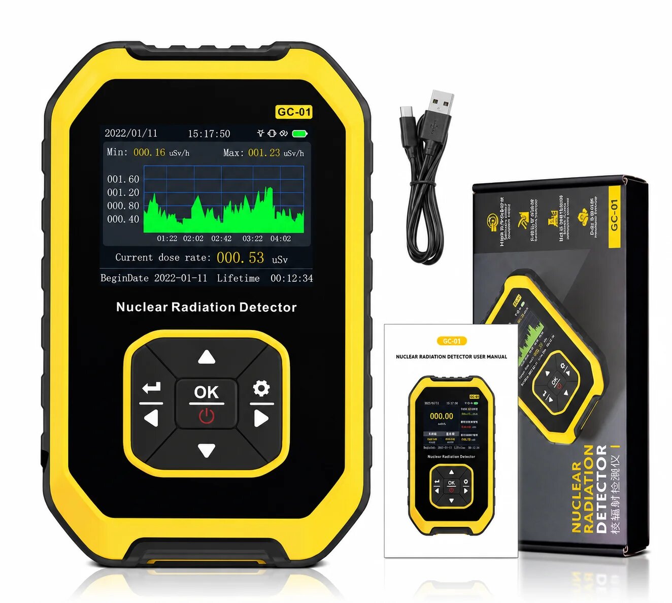 Цифровой детектор радиоактивности Geiger Counter