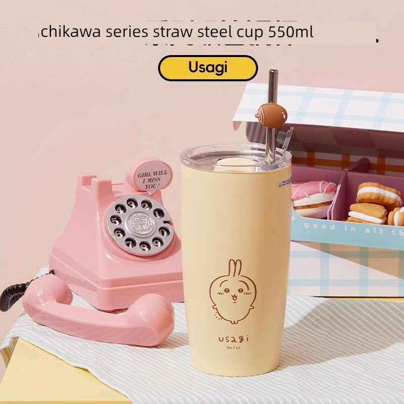 Термокружка MINISO Chiikawa, кофейная кружка, маленькая кружка для воды Usagi Chiikawa для женщин Usagi