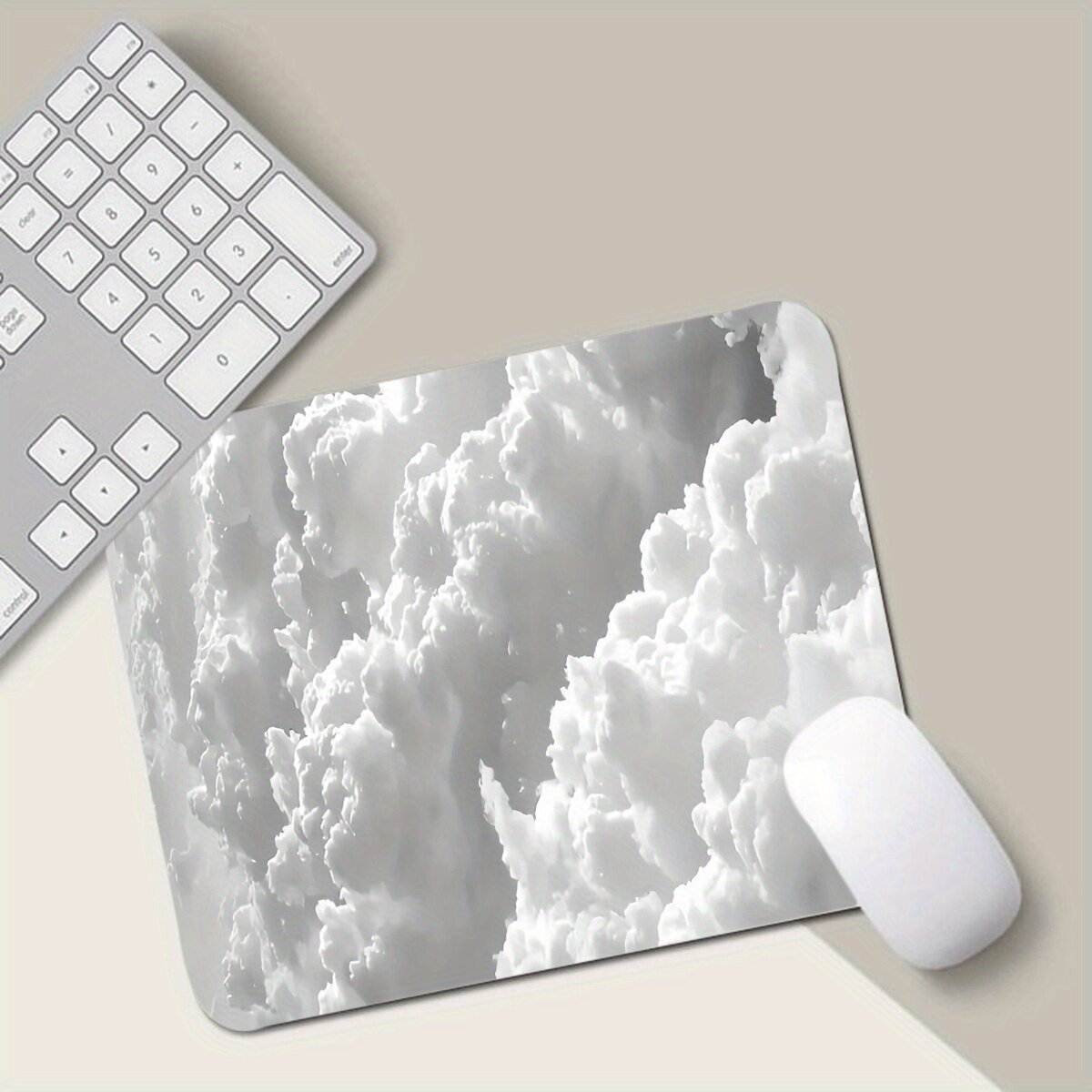Коврик для мыши "Cloud" нескользящий стильный для ноутбука и офиса, игровой коврик, размер 7.87x9.45 дюйма, разноцветный