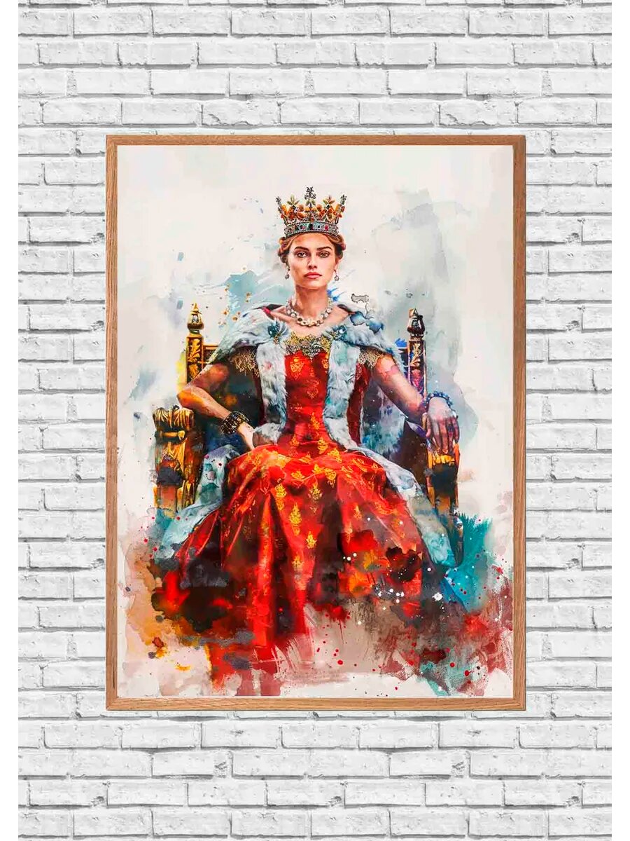 Птица-орел, королева Англии 3, Плакат 30x42см