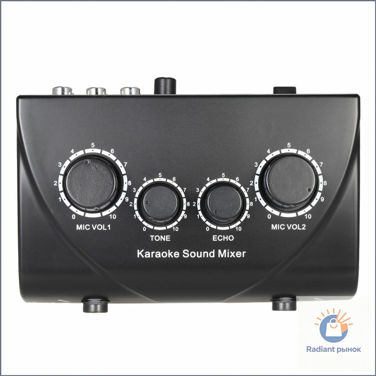 Портативный Караоке Audio Stereo Echo Mixer Двойной микрофонный вход