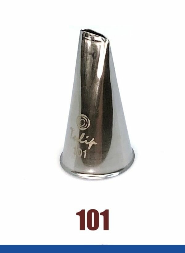 Кондитерская насадка 101 Tulip, Корея, прорезь 7 мм, лепесток прямой для зефира и крема