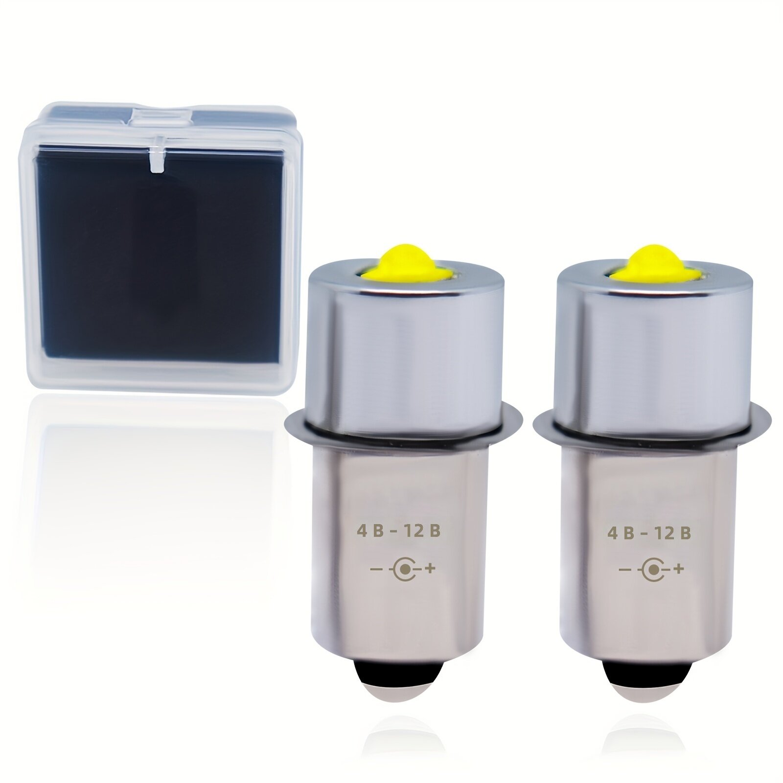 Набор светодиодных лампочек для фонарика, 2 шт, 3W, 6000K, неполярные, DC 4-12V, PR2P, 13.5S