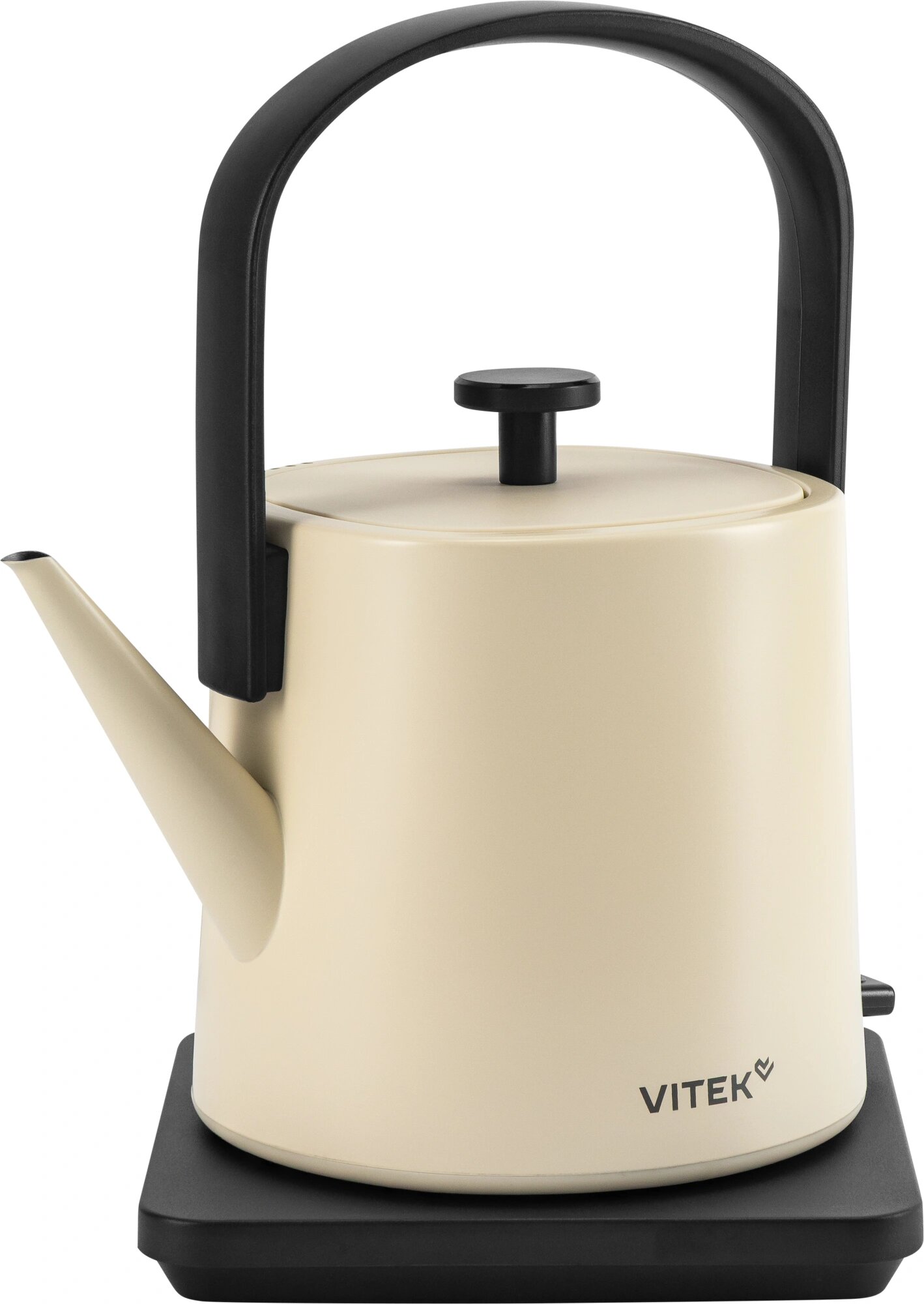 Чайник электрический Vitek VT-WK1001 0.8л. 1000Вт белый/черный корпус: металл