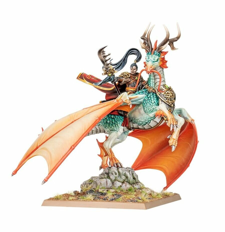 Warhammer The Old World Миниатюра Shugengan Lord on Great Spirit Longma
