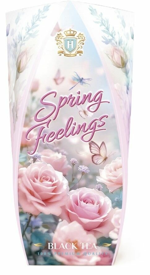 Hyleys Чай листовой Spring Feelings, чёрный, среднелистовой, Листья Розы, 50 гр, 1 шт