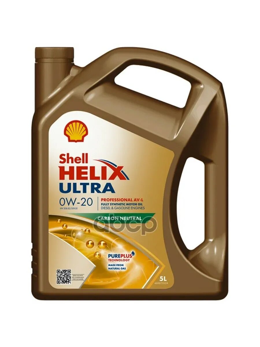 Shell 0W20 Shell 5Л Синтетика Helix Ultra Pro Av-L Vw 508.00