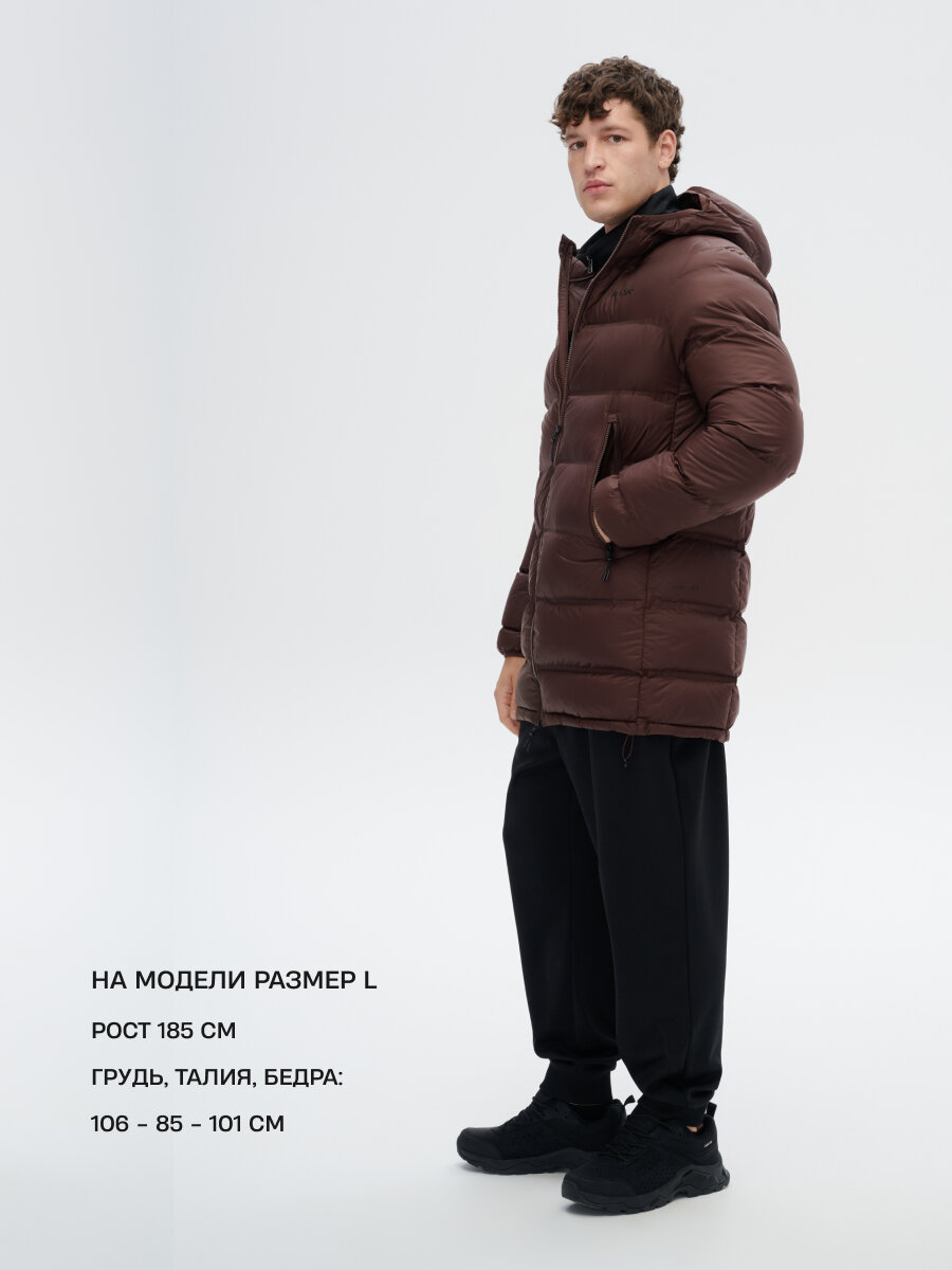 Пуховик RANK STORM-TEX Mid Down Jacket, размер M, темно-коричневый — фото 1