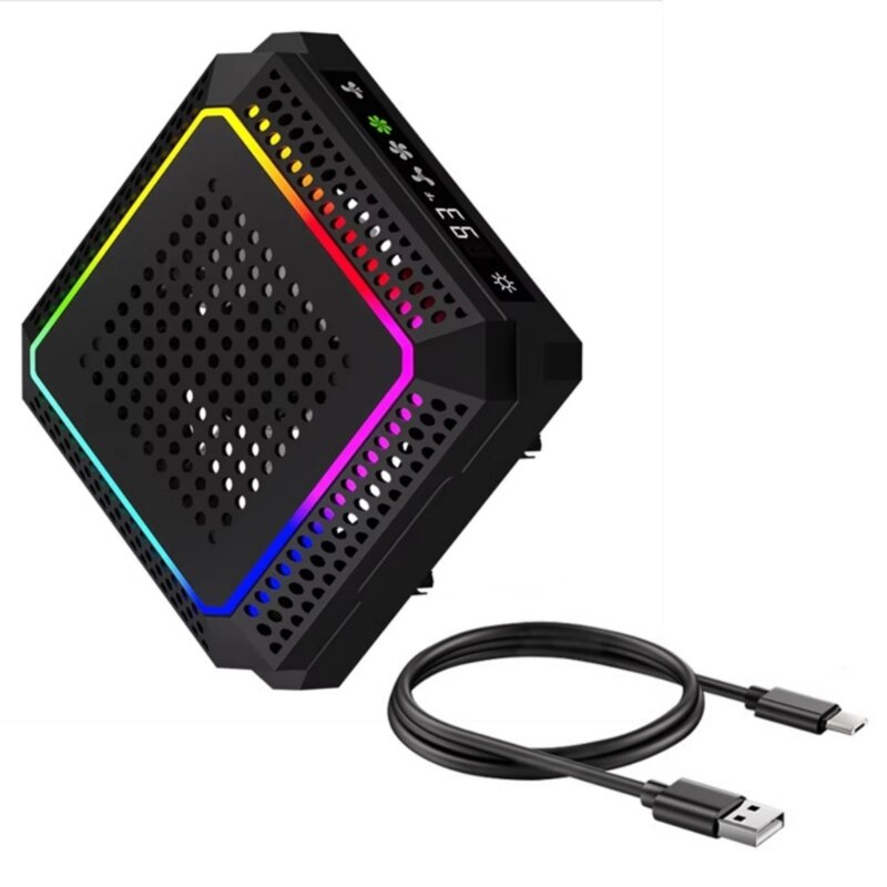 Эффективный охлаждающий вентилятор со светодиодной Подсветкой, небольшой Регулятор температуры и бесшумная работа ABS-кулеров, удобных в переноске для игровых консолей