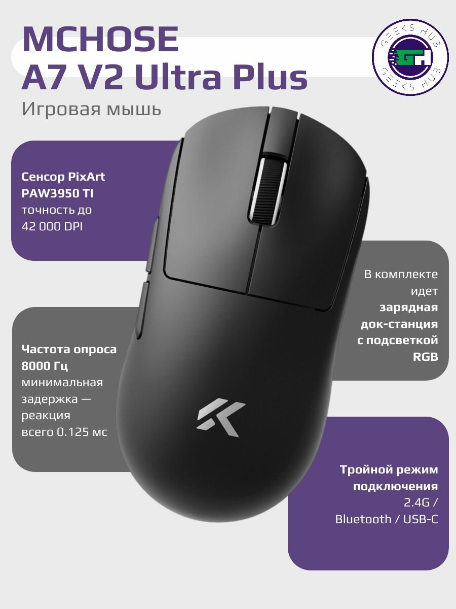 Игровая мышь MCHOSE A7 V2 Ultra Plus