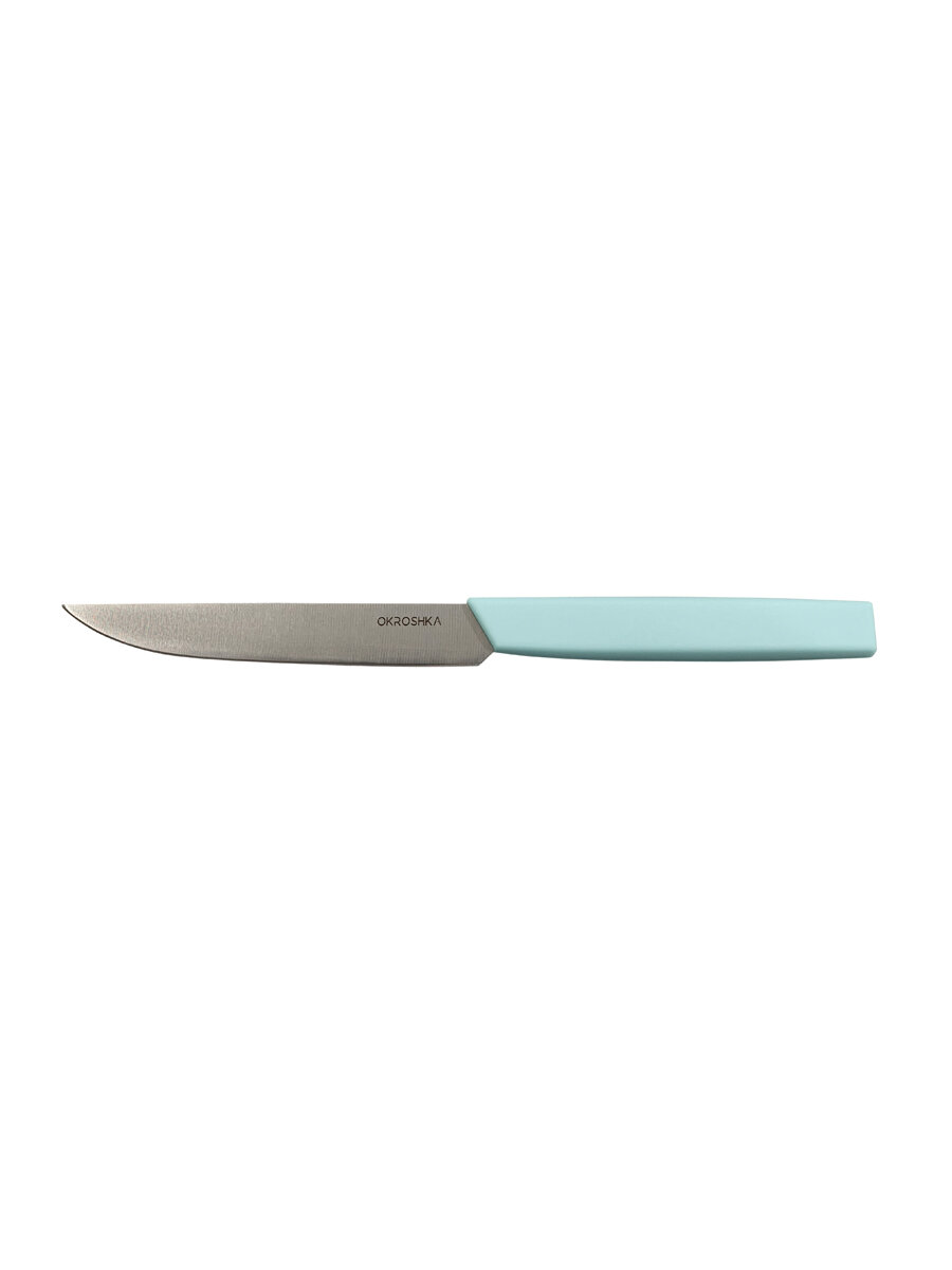 Нож кухонный для стейка OKROSHKA Салат, лезвие 12 см OK225P-BL-ST