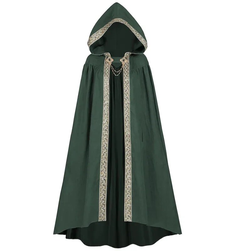 Ретро-готический плащ для мужчин и женщин Изумрудный, green