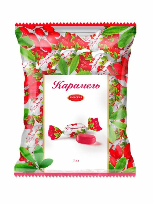 Карамель Барбарис 1кг Азовская кондитерская фабрика