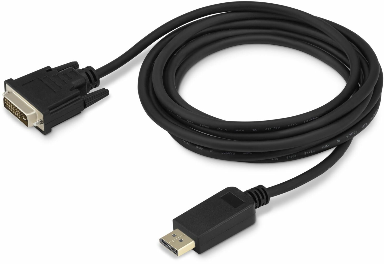 Кабель аудио-видео Buro 1,1 v, DisplayPort m - DVI-D Dual Link m, 3 м, позолоченные контакты, черный (BHP DPP_DVI-3)