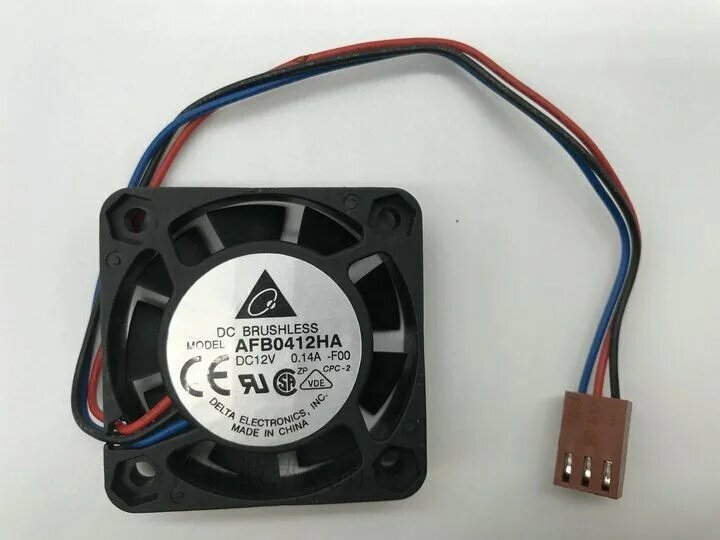 Вентилятор Охлаждения Delta AFB0412HA -F00 DC12V 0.14A 40х40х10мм 3pin ,40MM Вентилятор