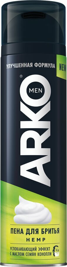 Пена для бритья ARKO Men Soothing hemp, 200мл
