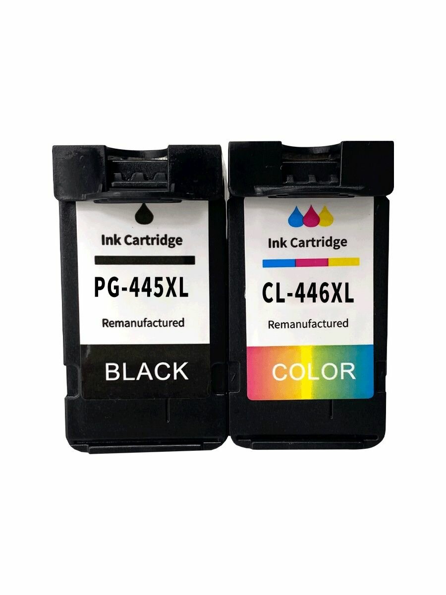 Подходит для картриджей Canon PG-445XL/CL-446XL PG445/CL446 с чернилами MG2440MG2540MG2540SMG2545MG2545s MG3040MG2940TS3340TS3140 (1/черный, 1/цветной) 2, совместимых