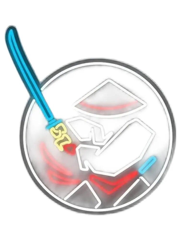 Неоновая вывеска самурай 40х45CM для магазина из органического стекла и пластика