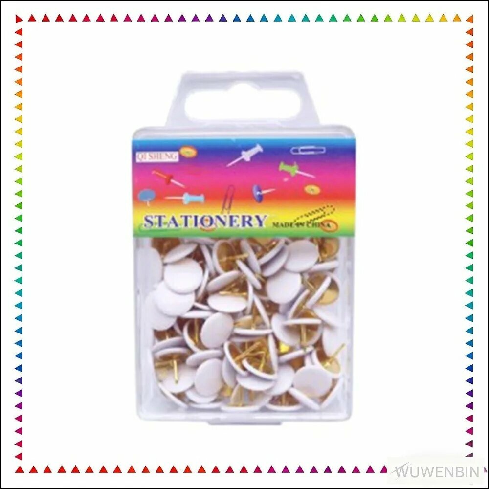 Эксклюзивные белые кнопки для декора стен, 100 безопасных штук с цветным покрытием