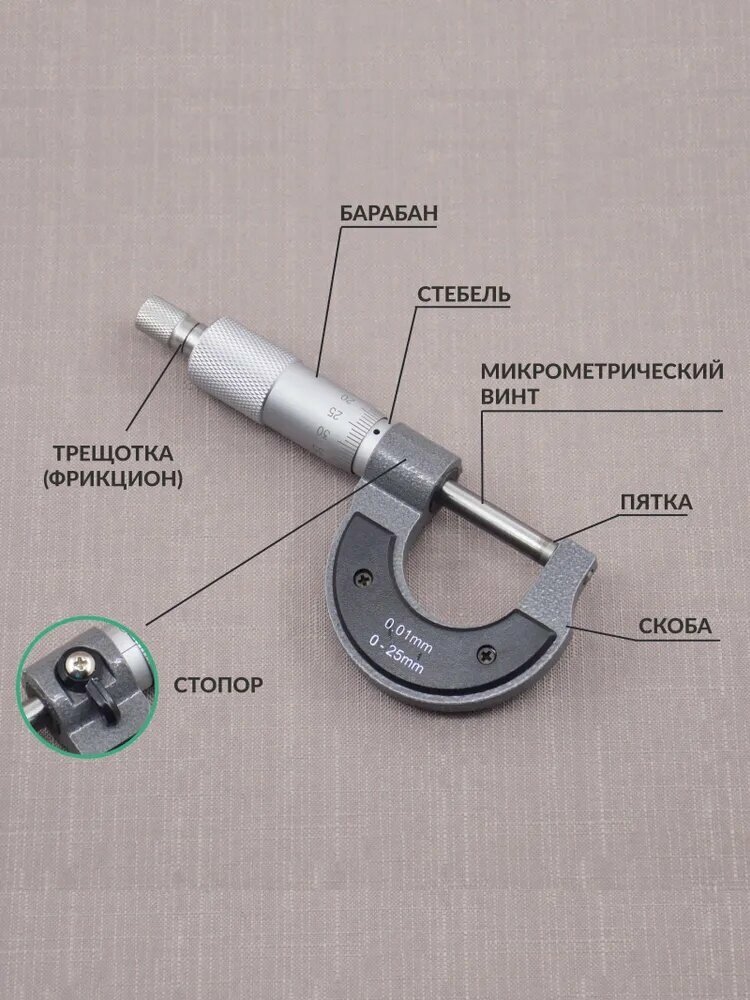 Микрометр 0-25 мм — фото 1