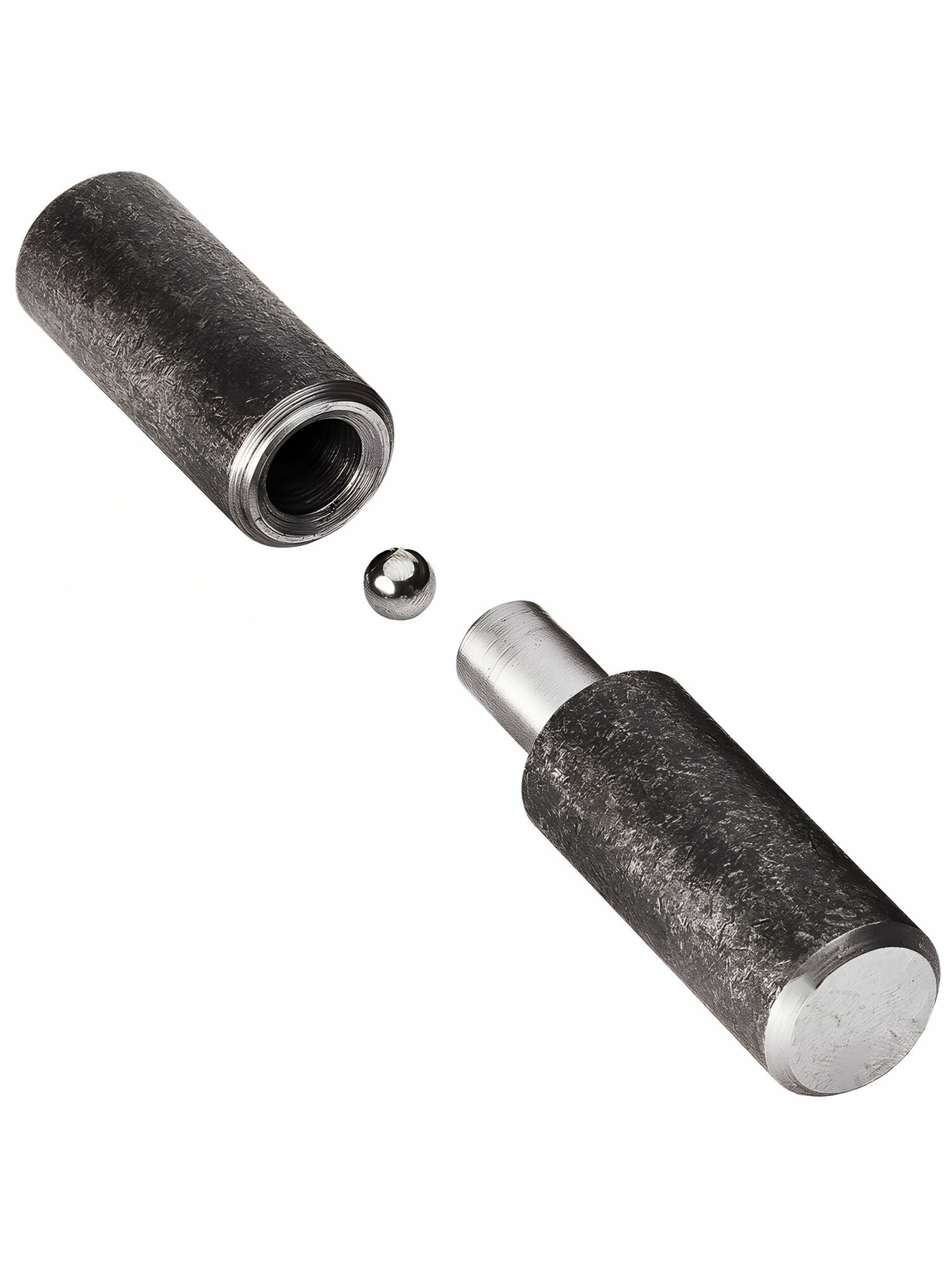 Петля гаражная Дарлинг 20х110 мм с шариком для ворот и гаража, сварная цилиндрическая фурнитура, черный цвет, 1 шт.