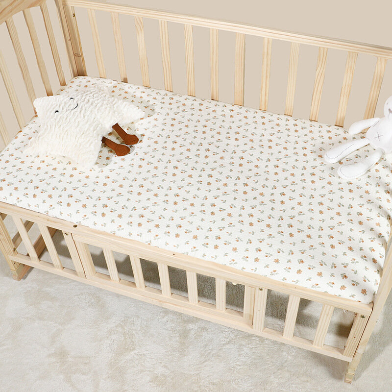 Простыня на резинке для детской кроватки, класс А для мам и младенцев, из 100% хлопковой марли, простыня для новорожденных, детский всесезонный чехол для кровати.