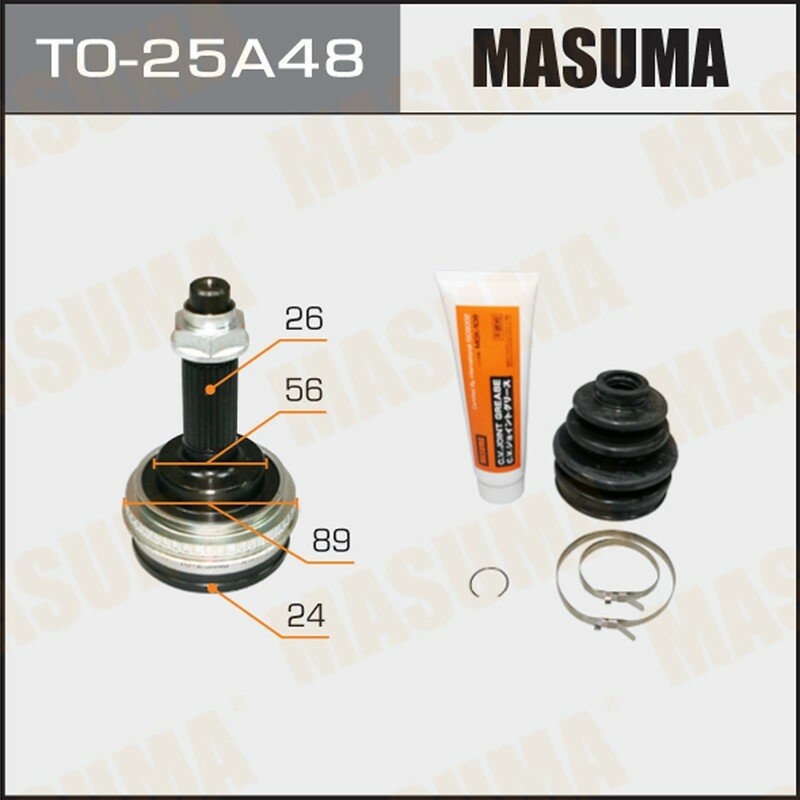ШРУС наружный MASUMA TO-25A48 24x56x26x48 Toyota Carina E At190, St190 92-97