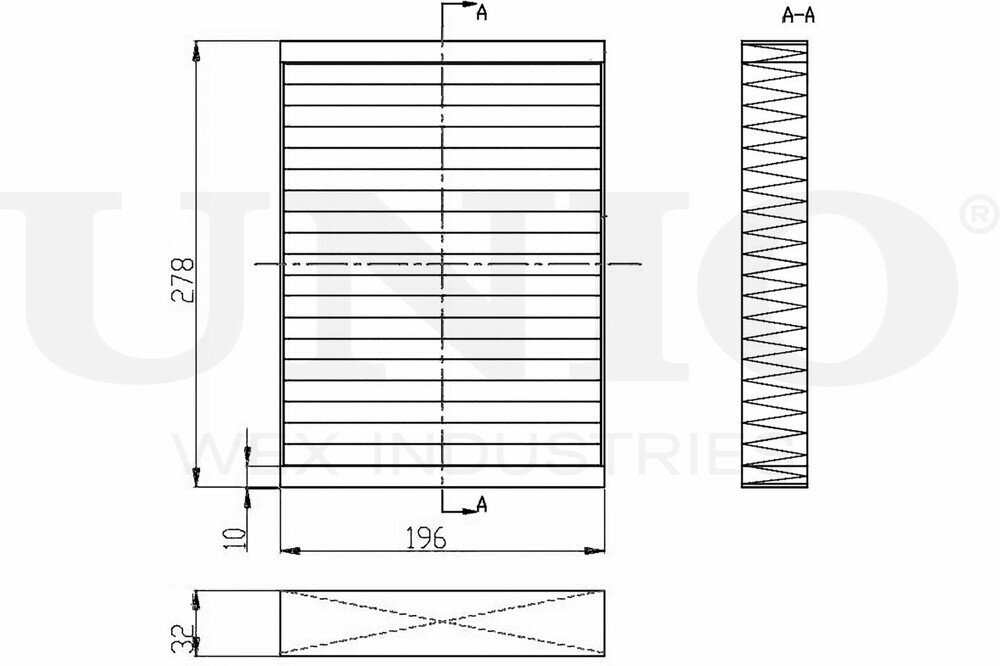Фильтр салона UNIO FLT-40063 Land Rover Range Rover Evoque 11-, Volvo XC60 08-, S60 II 10-