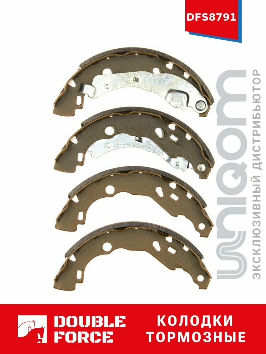 Колодки тормозные задние барабанные CITROEN C-ELYSEE 2012-17 / NISSAN MICRA 2010-17, NOTE 2013-16 / PEUGEOT 301 2013 - / Renault LOGAN 2004-13, SYMBOL 2000-08 Double Force DFS8791