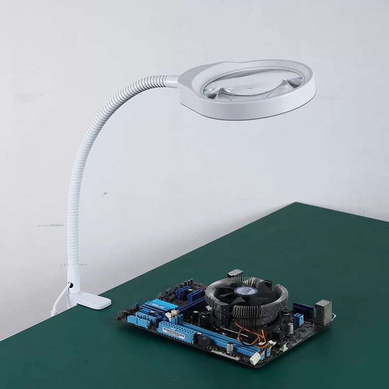 PD-032A 10X LED увеличитель с регулируемой 400 мм рукояткой для работы с платами