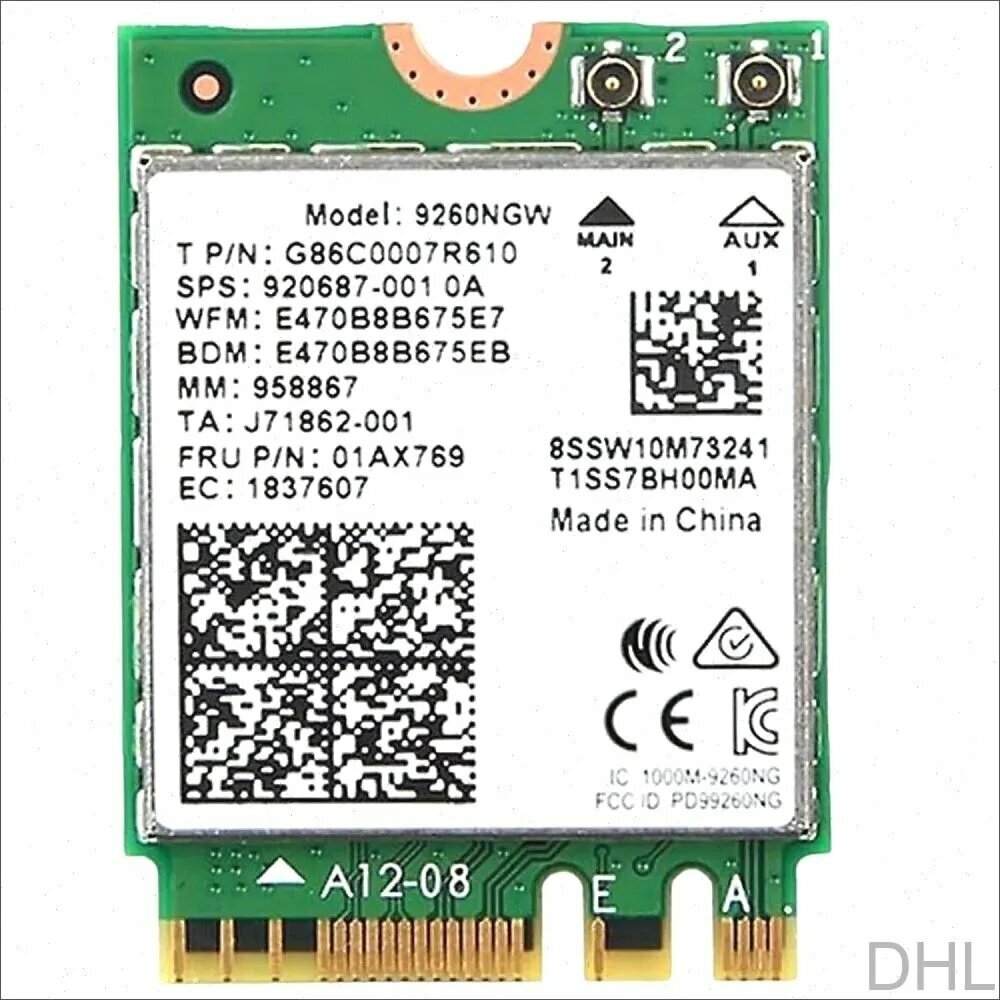 9260NGW IEEE 802.11ac Bluetooth 5.0 Беспроводной адаптер Wi-Fi/Bluetooth-AC9260