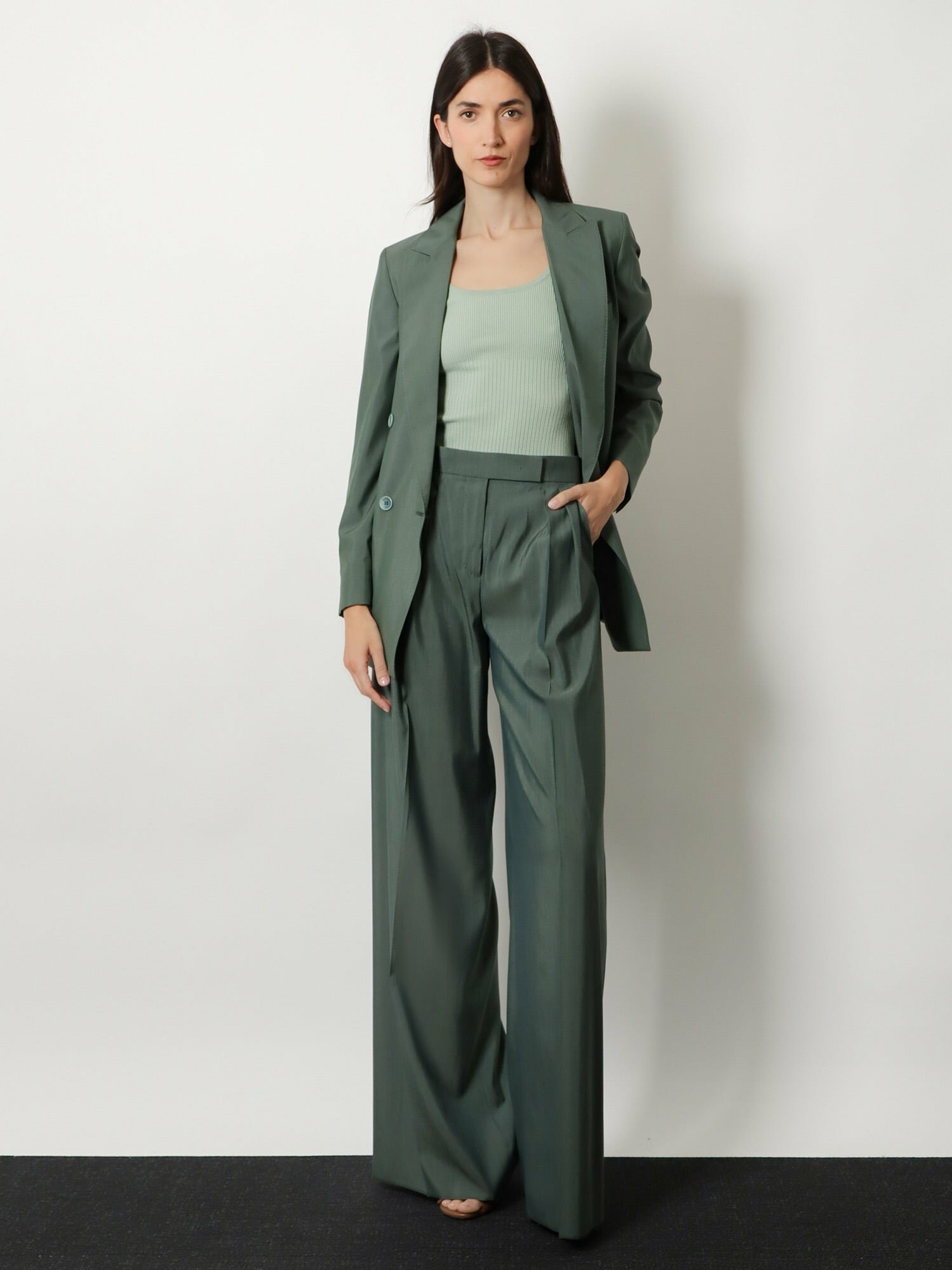 Футболка Max Mara, размер S, зеленый, — фото 1