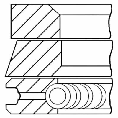 Кольца поршневые GOETZE 08-123407-30 Renault Clio, Duster, Fluence, Kangoo, Megane, Scenic 1,5Dci 03-> Mot. K9Kdm. 76.00 +0.50 2.0-2.0-2.5 на 1 поршень