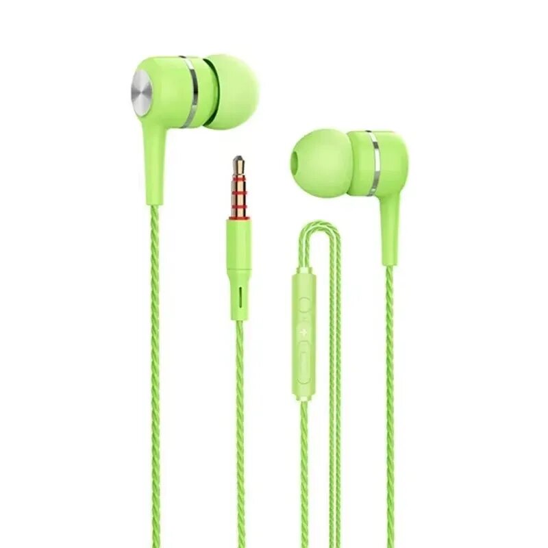 Проводные наушники VIKEFON Green с глубоким басом