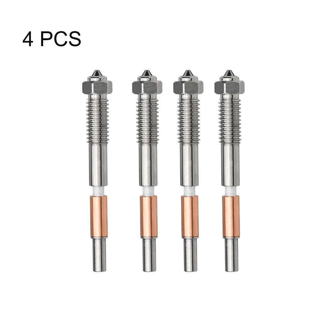 Сопло Hotend для QIDI Q2 0,2/0,4/0,6/0,8 мм, цельное биметаллическое сопло, быстросъемные сопла для интеграции керамической изоляции