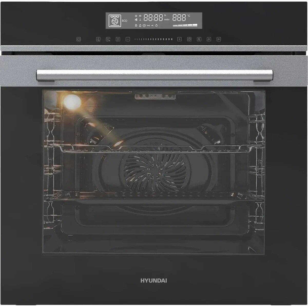 Духовой шкаф электрический Hyundai HEO 6773 IX черный/нержавеющая сталь